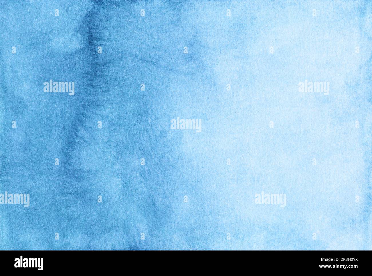 Watercolor blue gradient background hand painted. Aquarelle sky blue ...