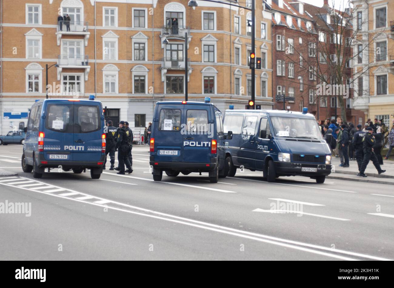 Keeping an eye out for trouble. Polic officers out on the streets Stock ...