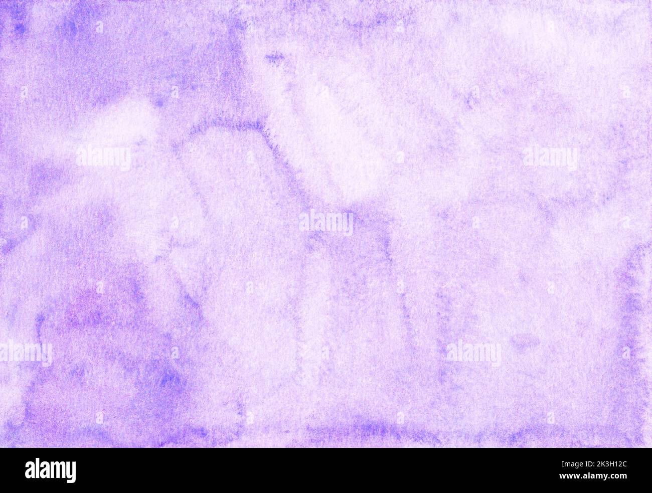 Watercolor light lavender background texture. Brush strokes on paper ...