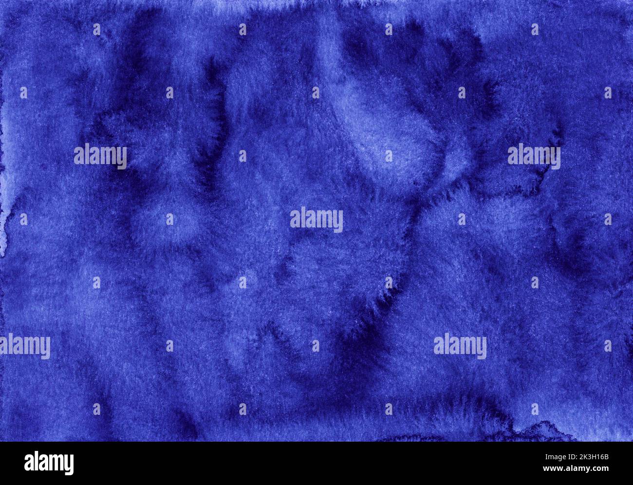 Watercolor royal blue liquid background texture. Deep blue stains on ...