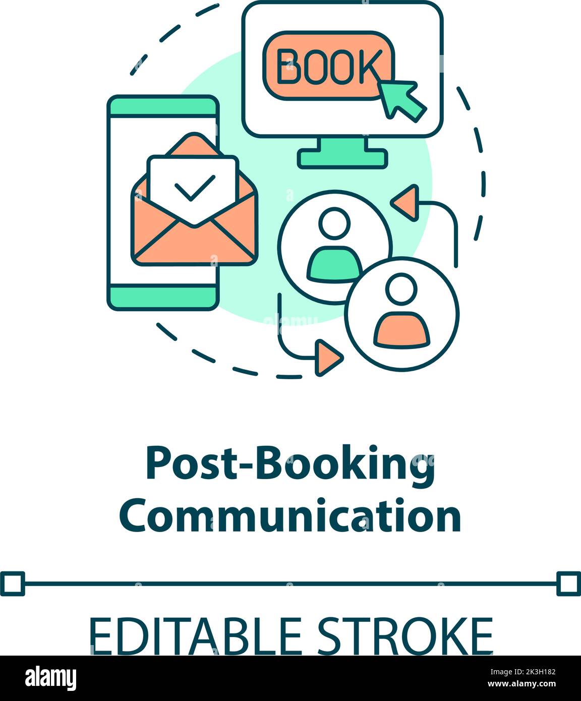 Post-booking communication concept icon Stock Vector Image & Art - Alamy