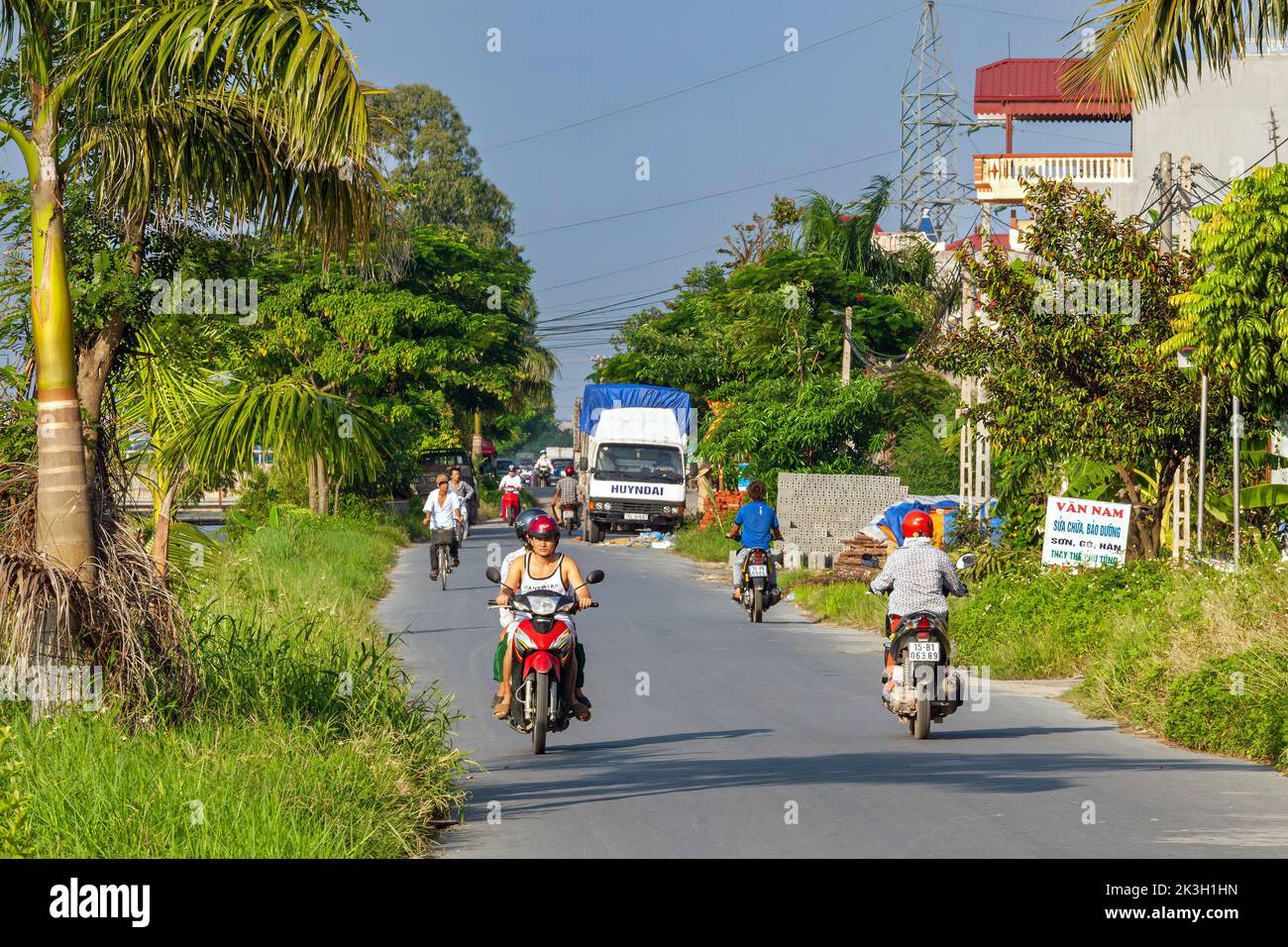 Motorbike riders on rural road hi-res stock photography and images - Alamy