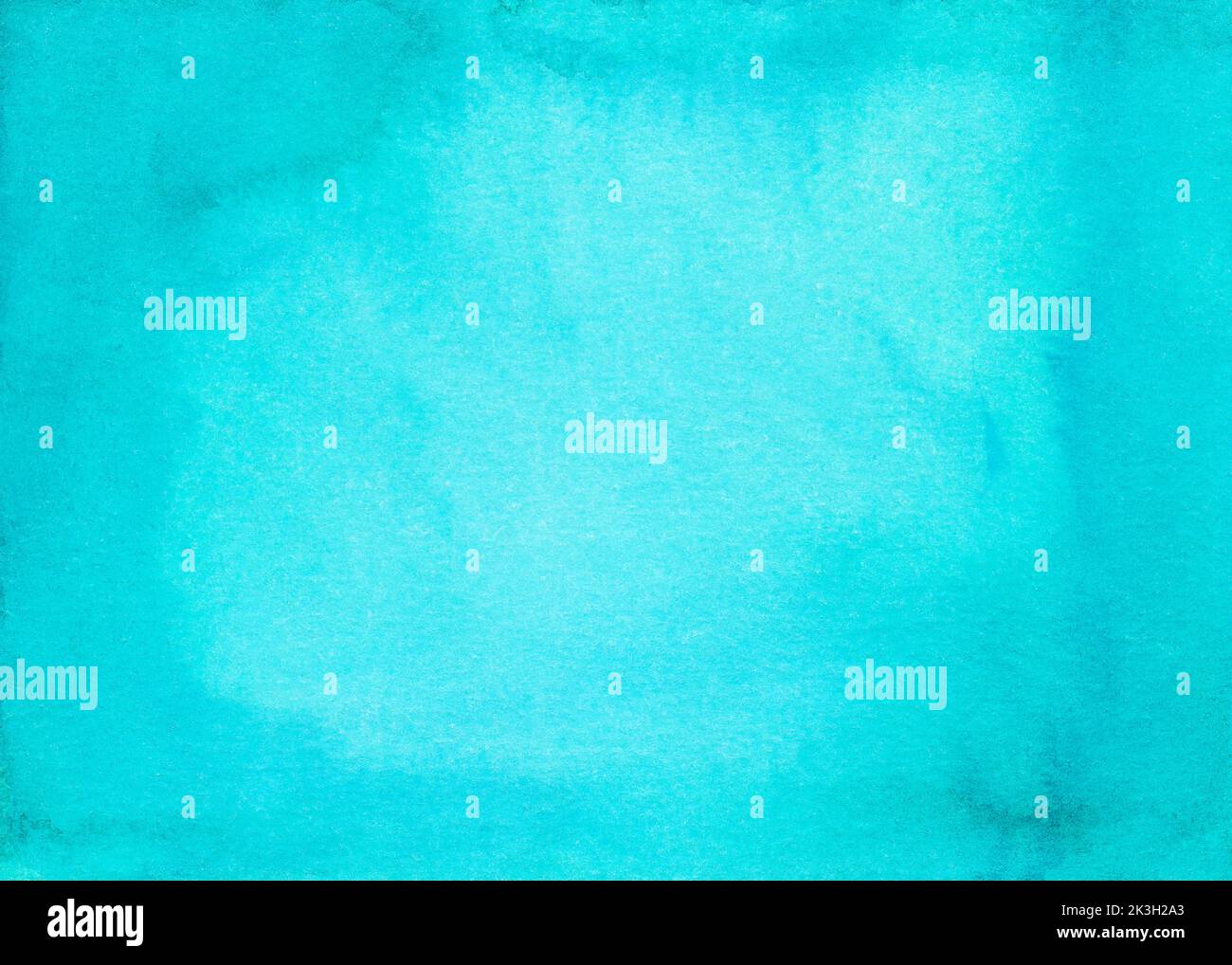Watercolor light turquoise background texture with space for text ...