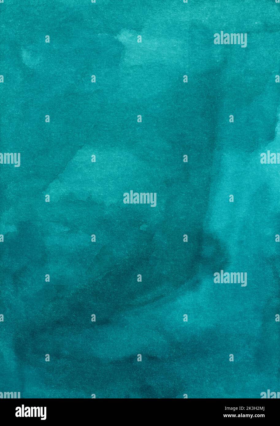 Watercolor Deep Sea Green Background Texture Aquarelle Abstract