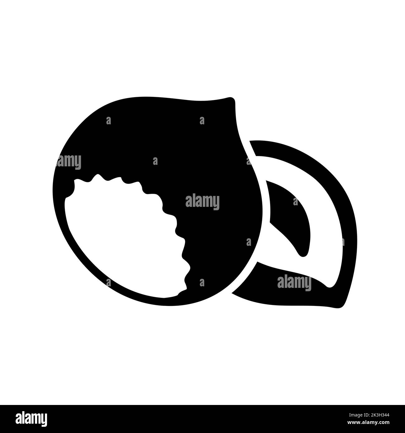 Hazelnut vector glyph icon. Graph symbol for food and drinks web site ...