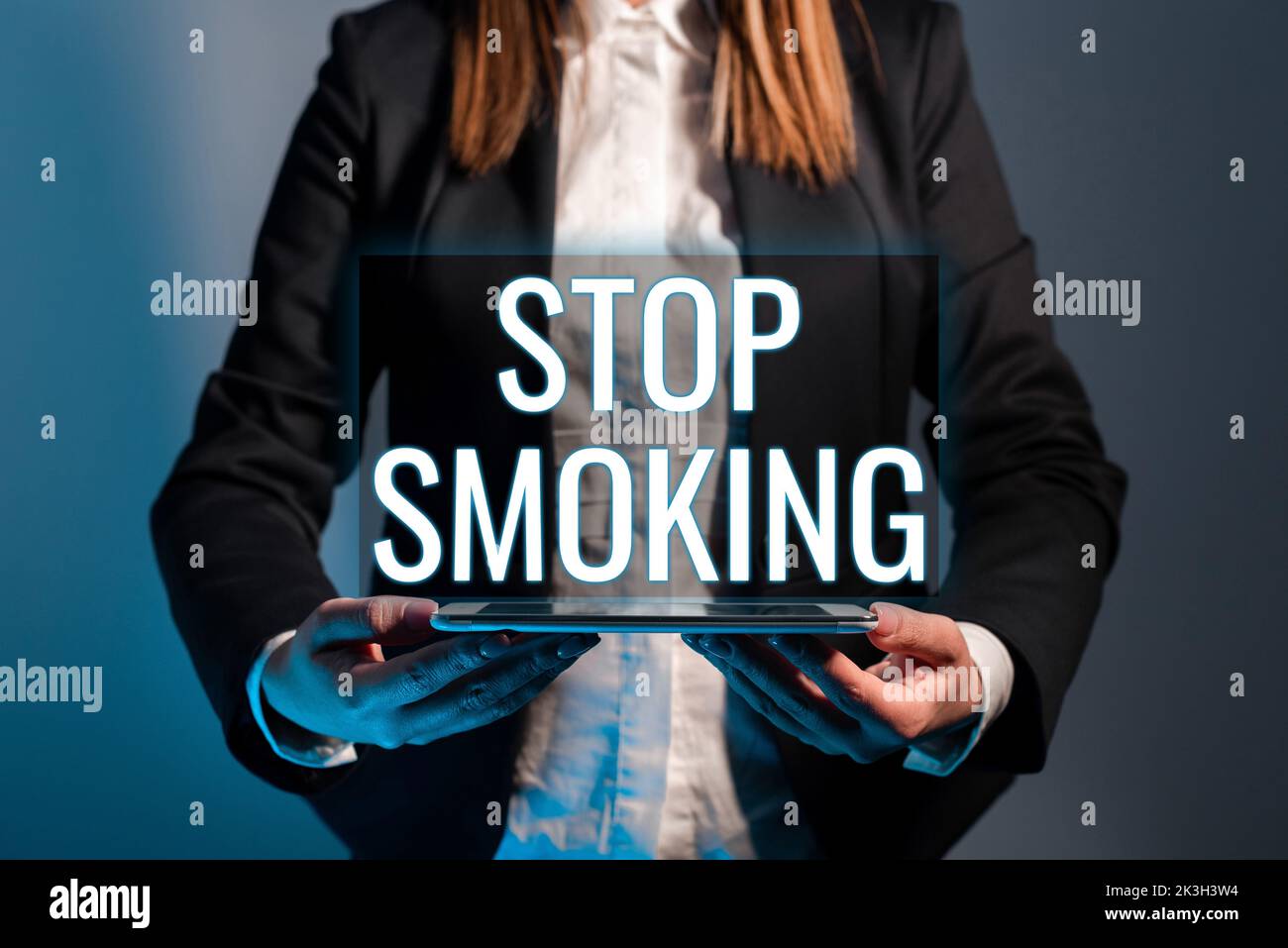 Writing displaying text Stop Smoking. Internet Concept Discontinuing or ...