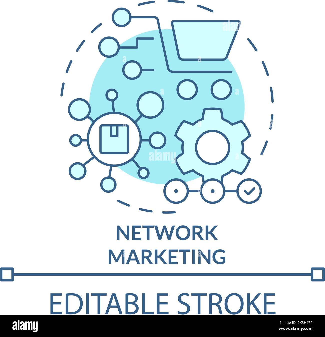 Network marketing turquoise concept icon Stock Vector Image & Art - Alamy