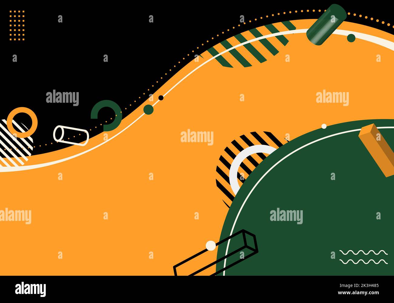 Abstract fluid pattern 3D geometric elements decoration background flat ...