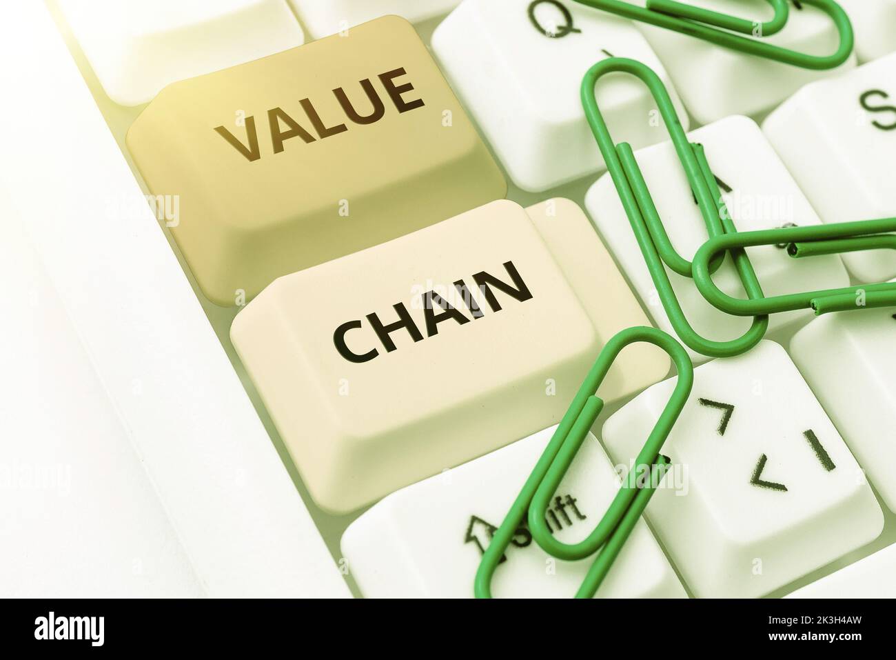 Hand writing sign Value Chain. Business overview Business manufacturing ...