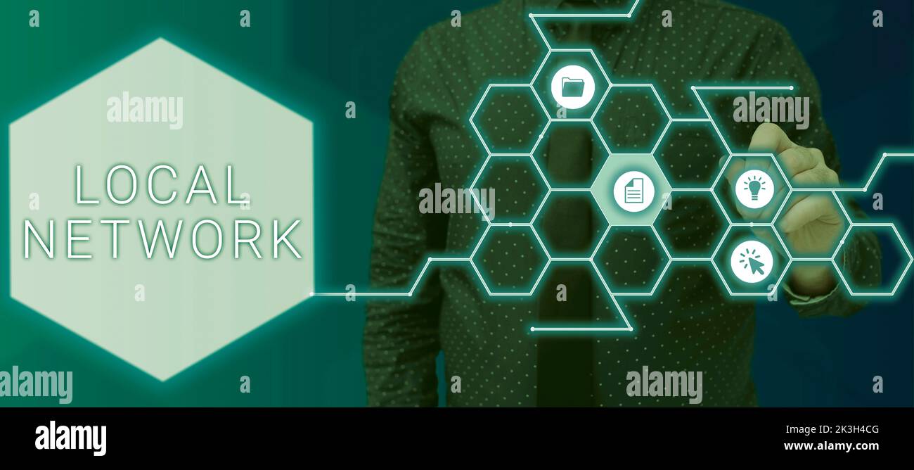 Handwriting text Local Network. Internet Concept Intranet LAN Radio ...