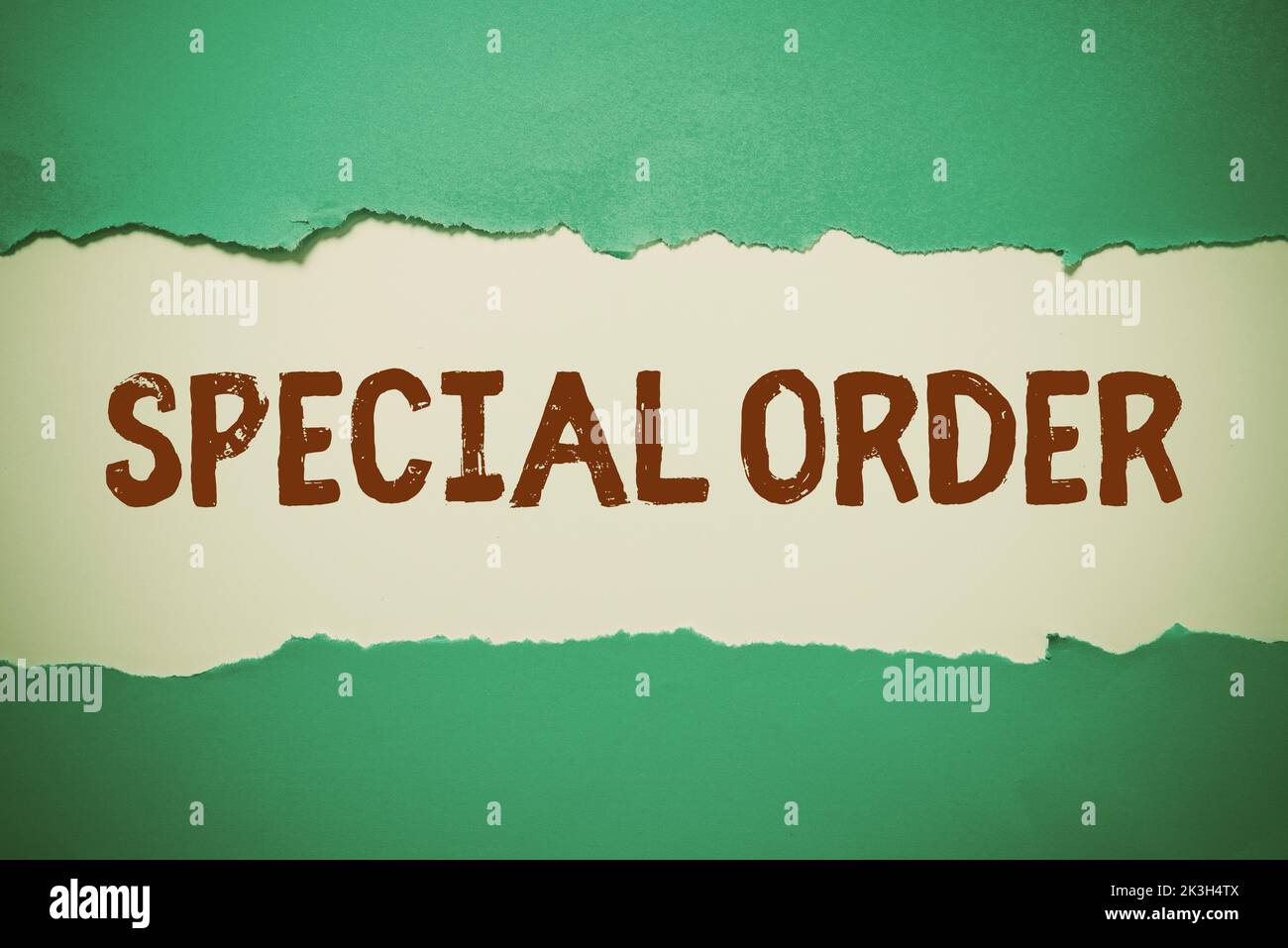 Conceptual caption Special Order. Business idea Specific Item Requested ...