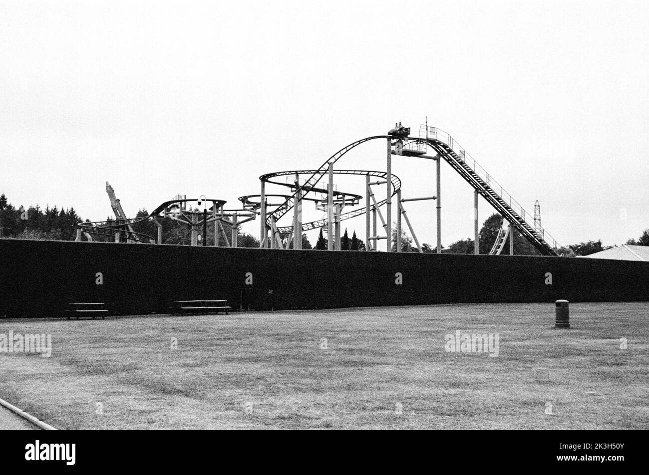 Cobra roller coaster ride at paultons paulton park Black and White ...