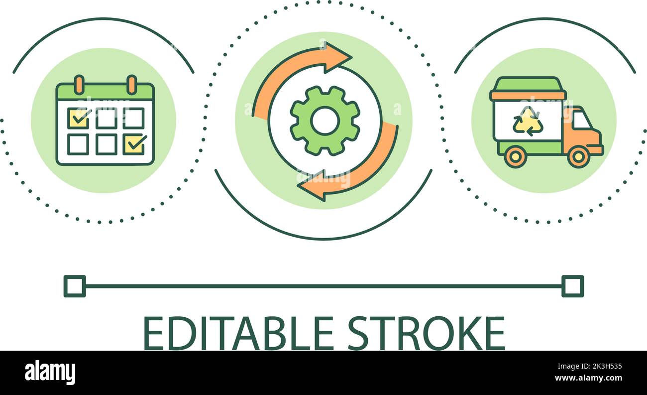 Regular waste collection loop concept icon Stock Vector Image & Art - Alamy