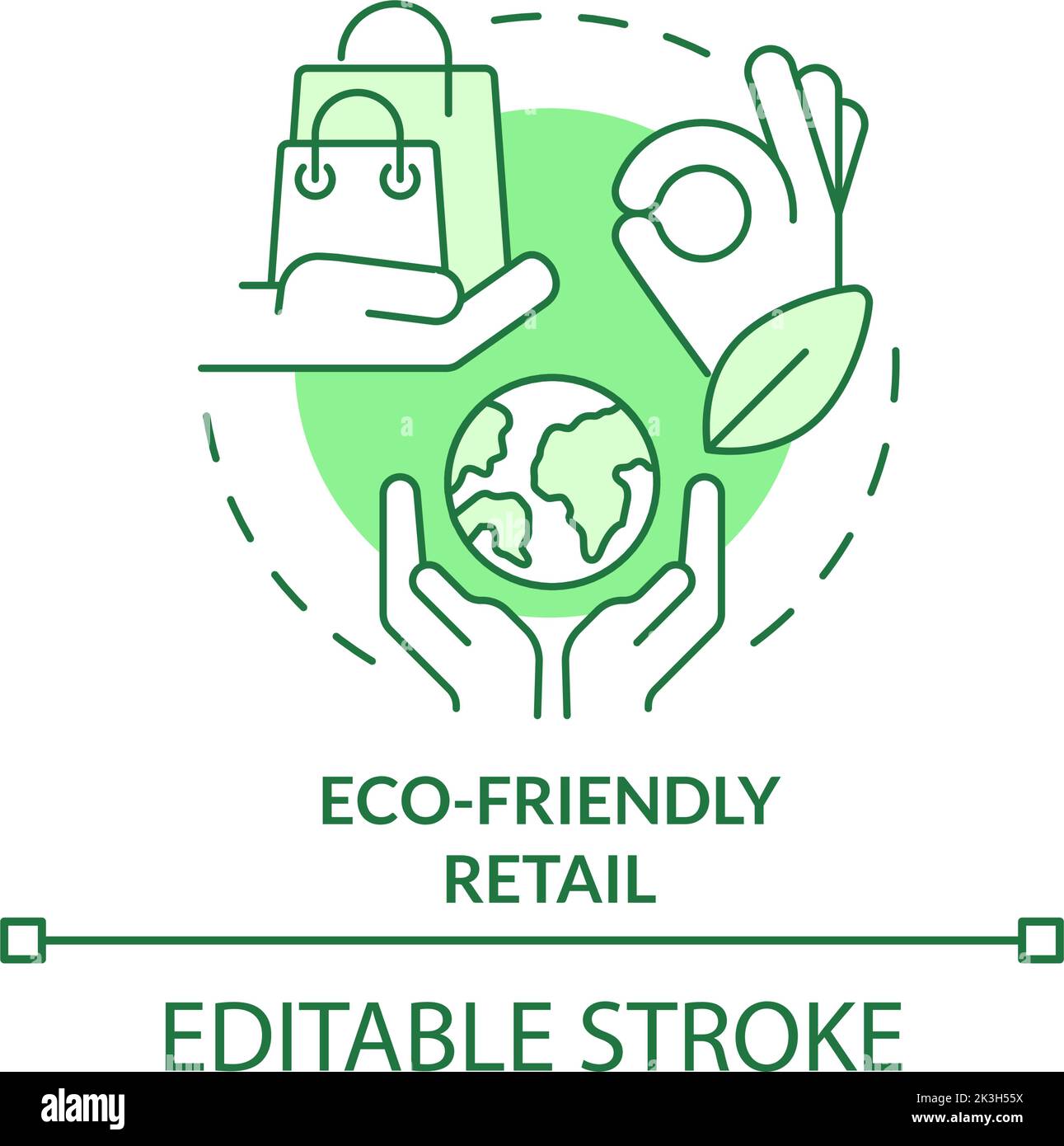 Eco friendly retail green concept icon Stock Vector Image & Art - Alamy