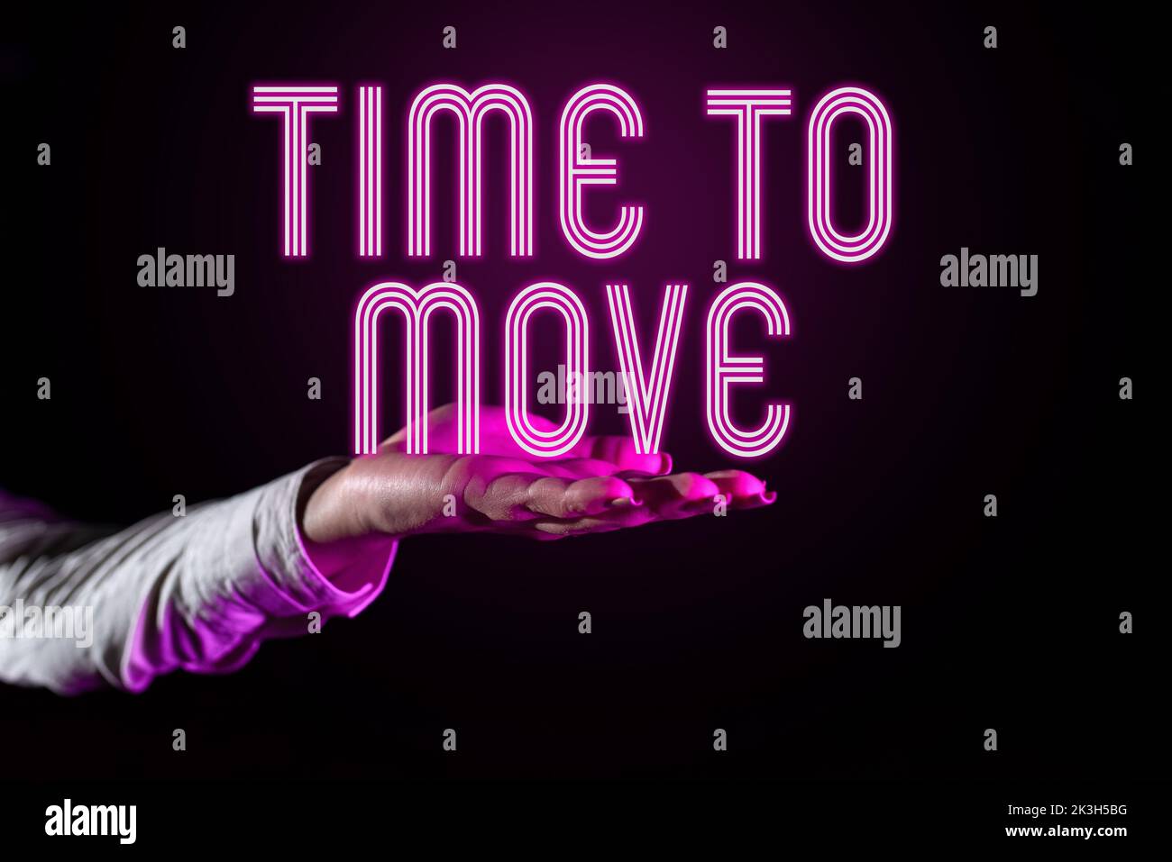 Inspiration showing sign Time To Move. Internet Concept Best period to ...