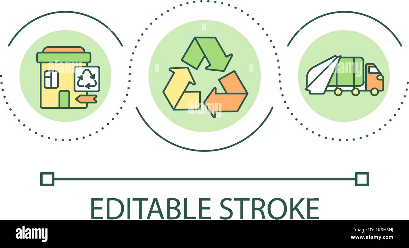 Waste recycling center loop concept icon Stock Vector Image & Art - Alamy