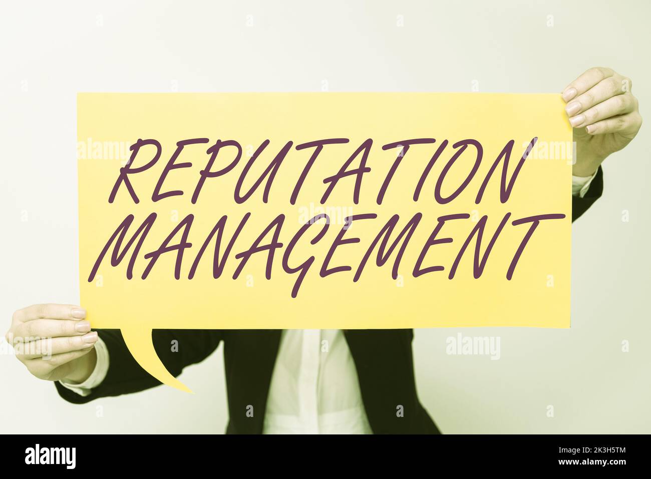 Handwriting text Reputation Management. Word Written on Influence and ...