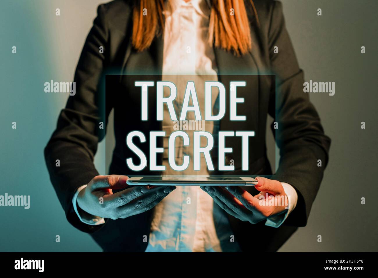 Sign displaying Trade Secret. Word Written on Confidential information ...