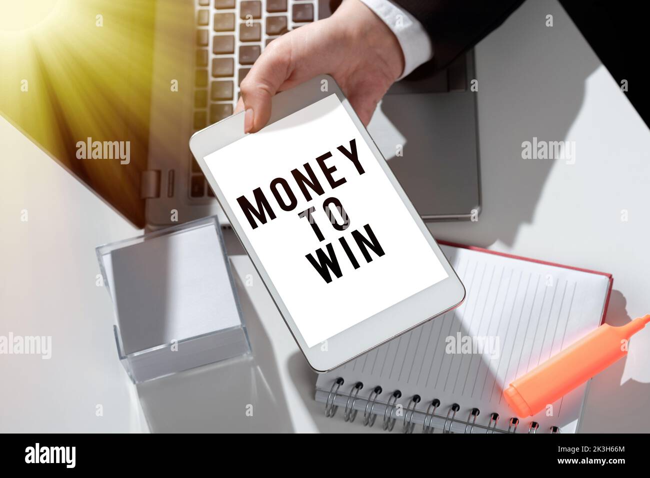 Conceptual display Money To Win. Internet Concept Calculating revenues ...