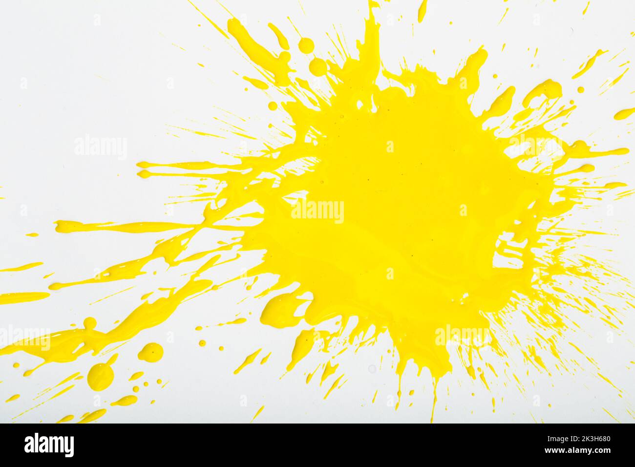 Deep yellow paint spot Stock Photo - Alamy