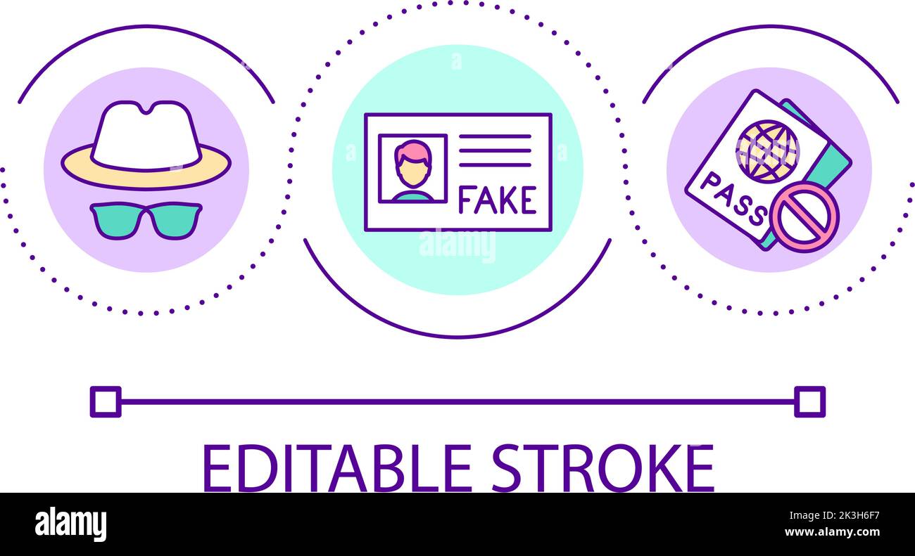 Identity document forgery loop concept icon Stock Vector Image & Art ...