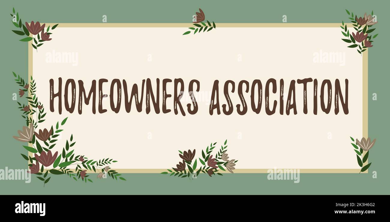 Conceptual display Homeowners Association. Concept meaning Organization ...