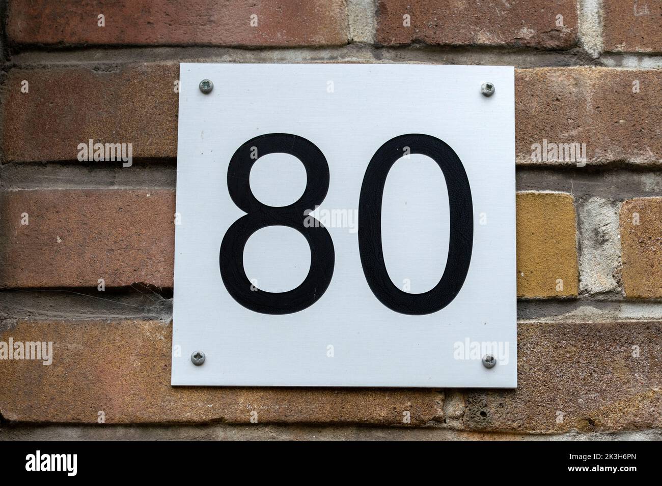 Close Up House Number 80 At Amsterdam The Netherlands 15-9-2022 Stock ...