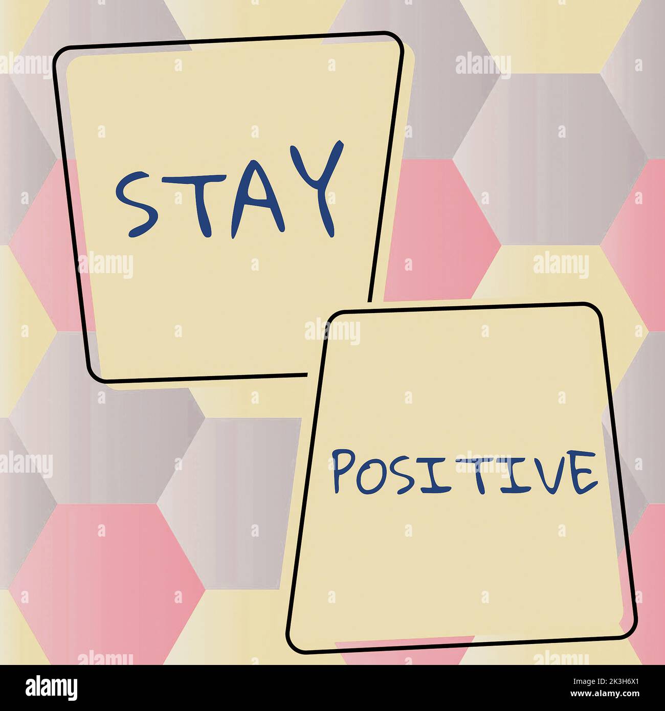 Hand writing sign Stay Positive. Concept meaning Engage in Uplifting ...