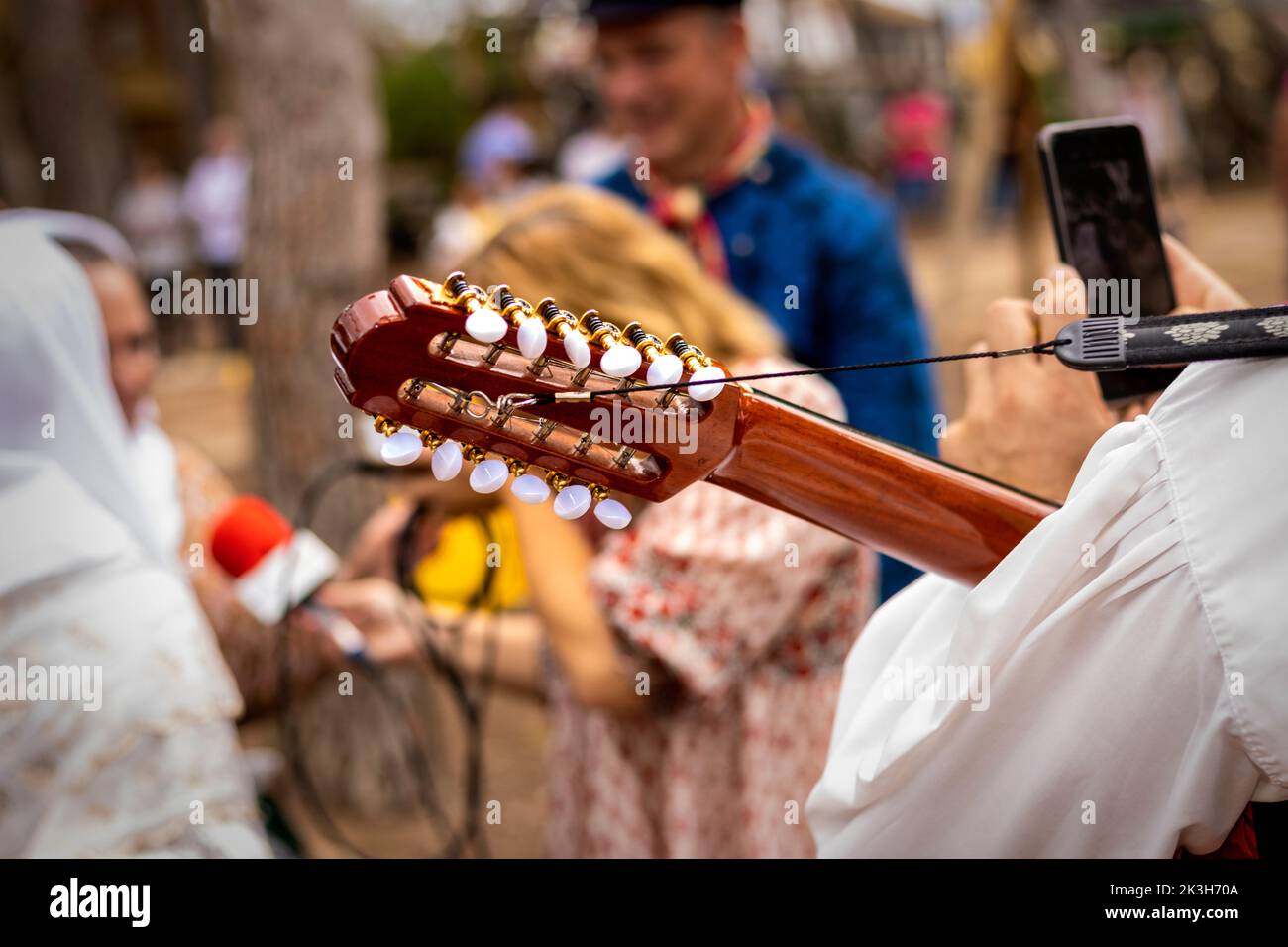German people in Spain wearing traditional costumes of their country ...