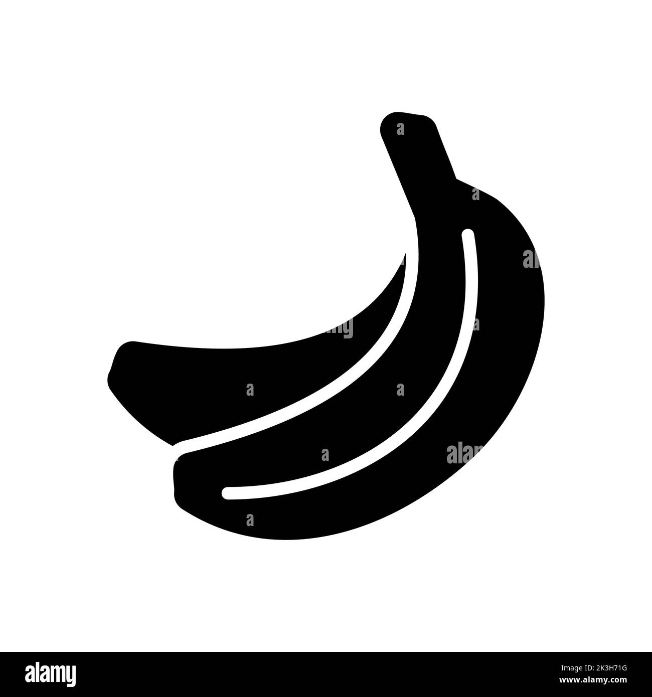 Banana vector glyph icon. Graph symbol for food and drinks web site ...
