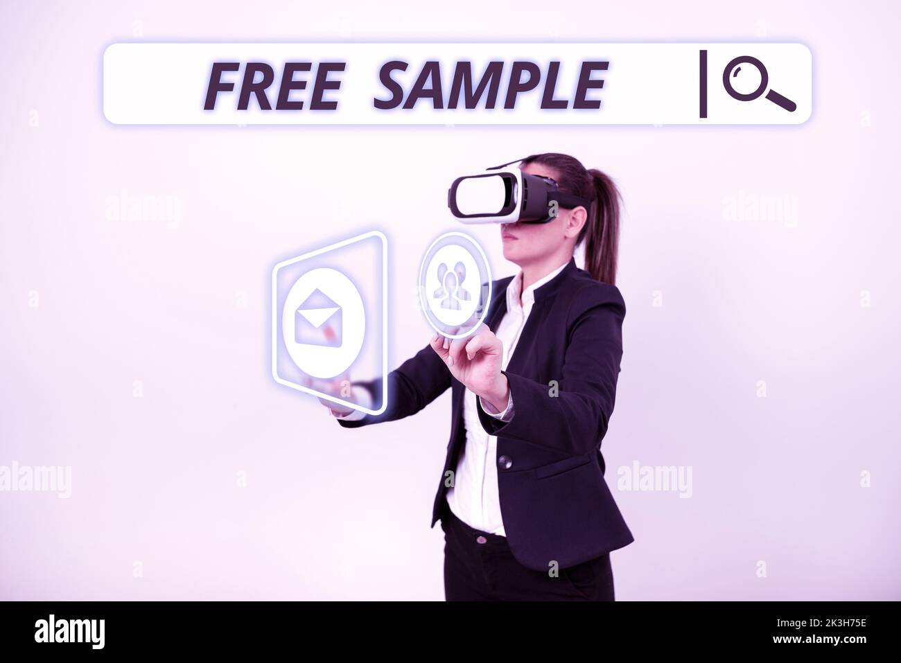 Conceptual display Free Sample. Word Written on portion of products ...