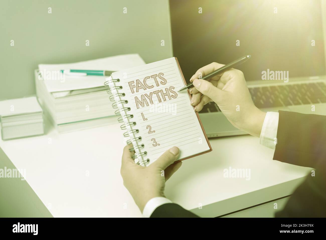 Inspiration showing sign Facts Myths. Word for work based on ...