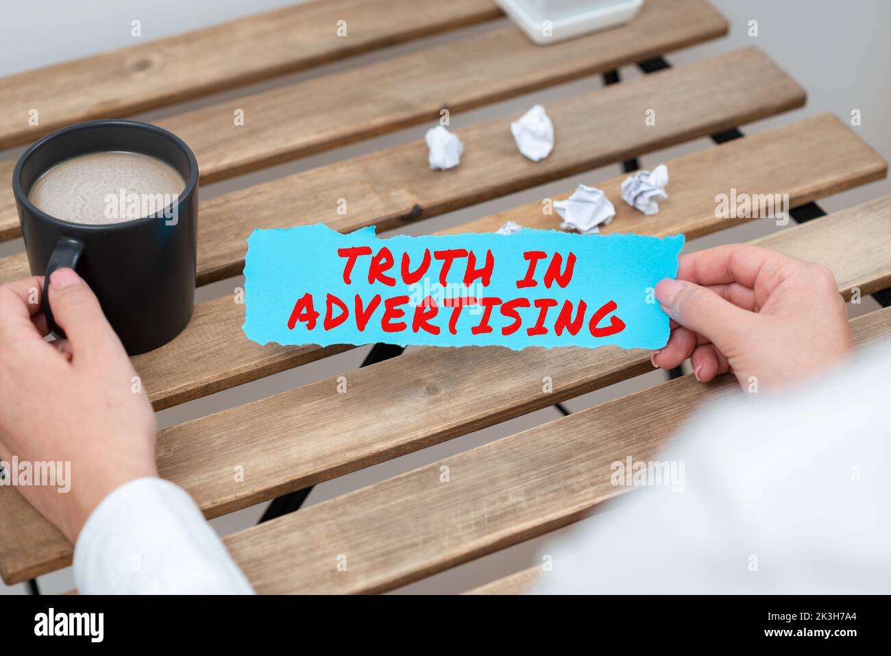 Text sign showing Truth In Advertising. Business idea Practice Honest ...