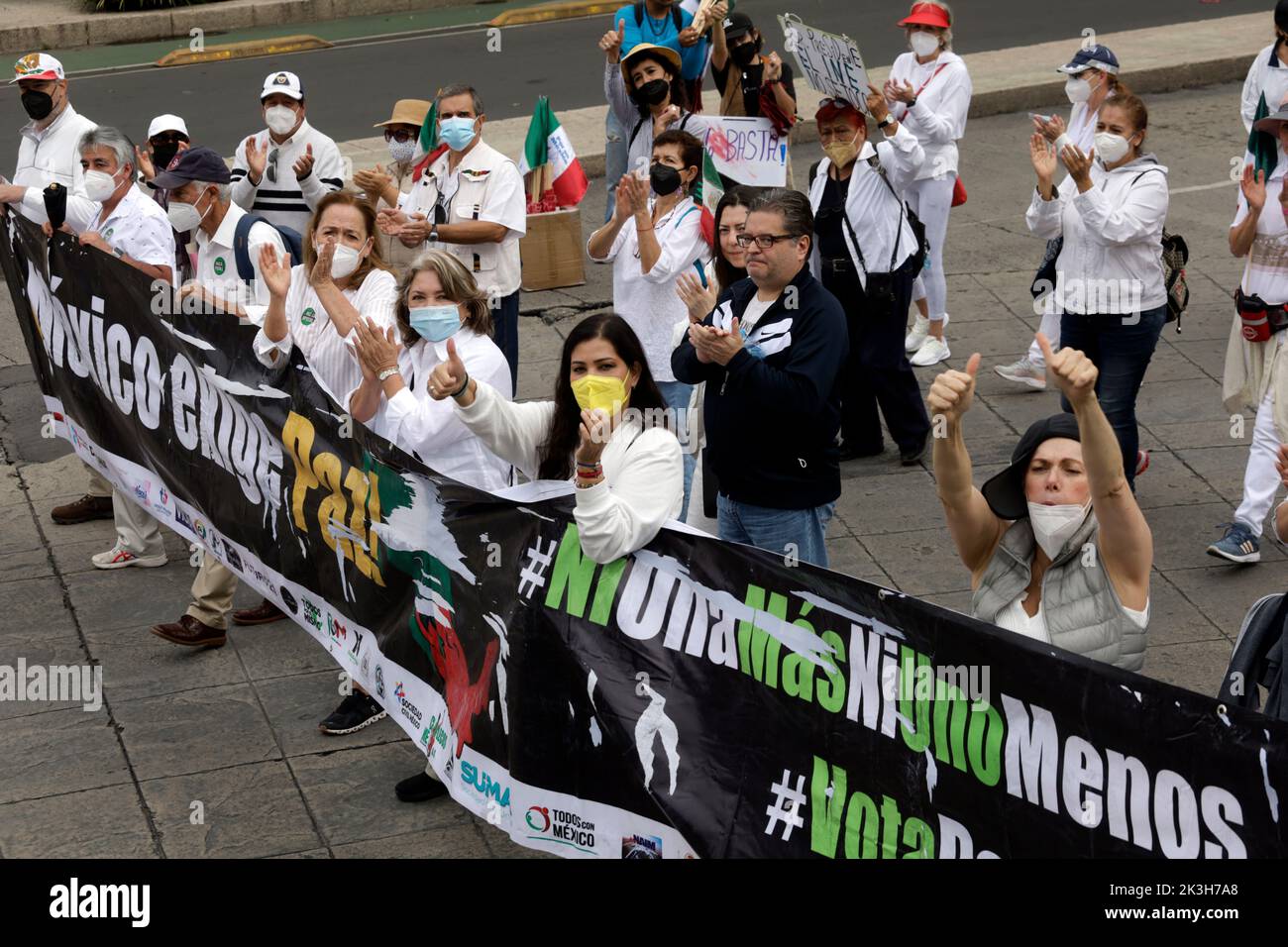 Non Exclusive: September 25, 2022, Mexico City, Mexico: People from ...