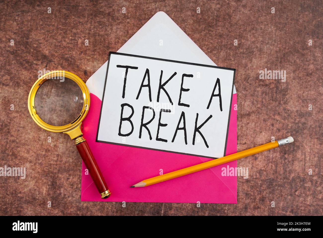 Text showing inspiration Take A Break. Business concept Resting Stop ...