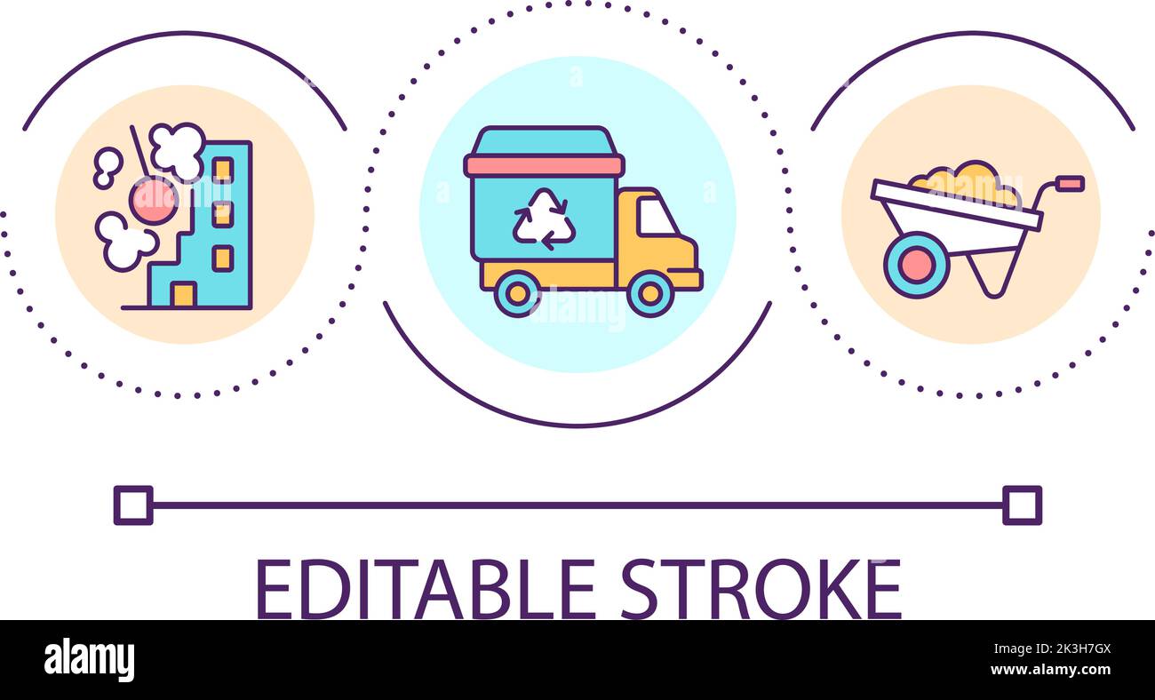 Construction waste loop concept icon Stock Vector Image & Art - Alamy