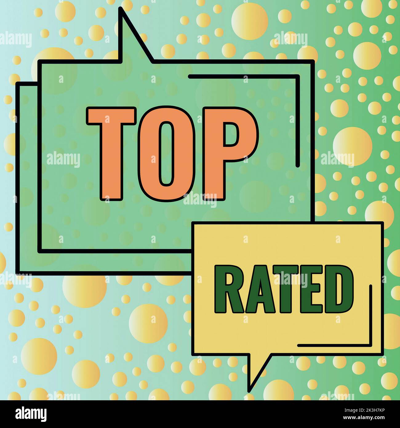 Conceptual caption Top Rated. Business showcase The high amount of a ...