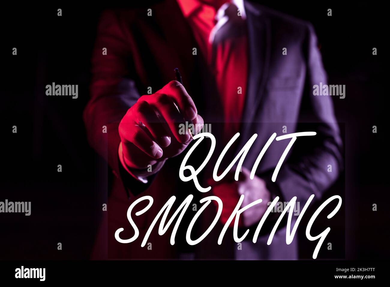 Sign displaying Quit Smoking. Concept meaning Discontinuing or stopping ...