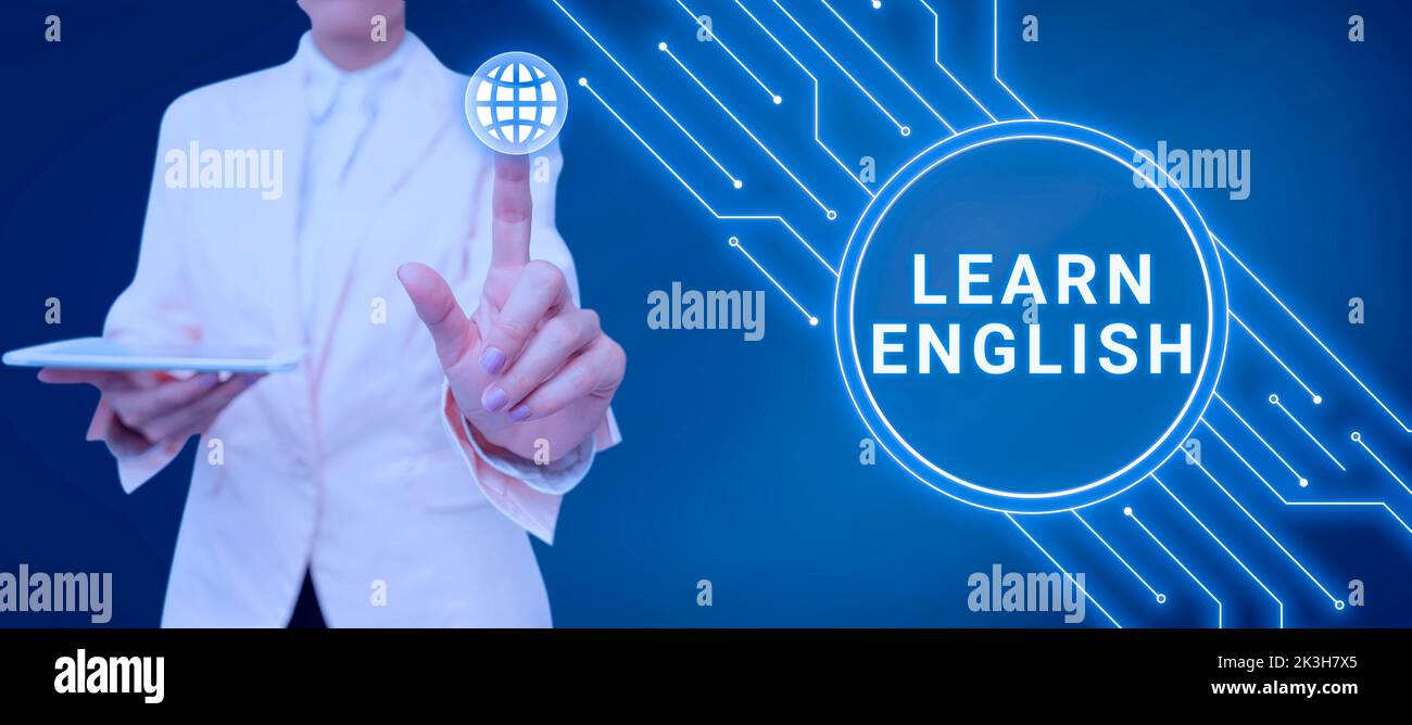 Text sign showing Learn English. Word Written on Universal Language ...