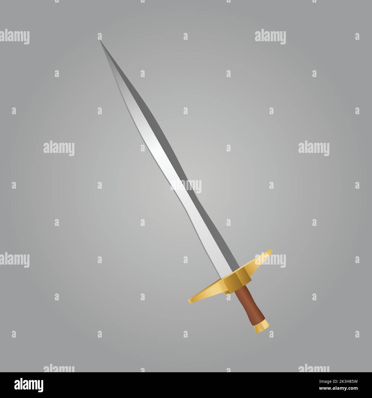 Metal Sword, straight swords, Asia sword, vector realistic sword ...