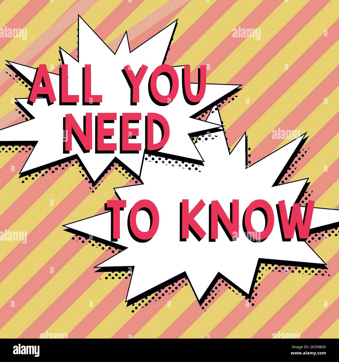 Text sign showing All You Need To Know. Conceptual photo Tell only the ...