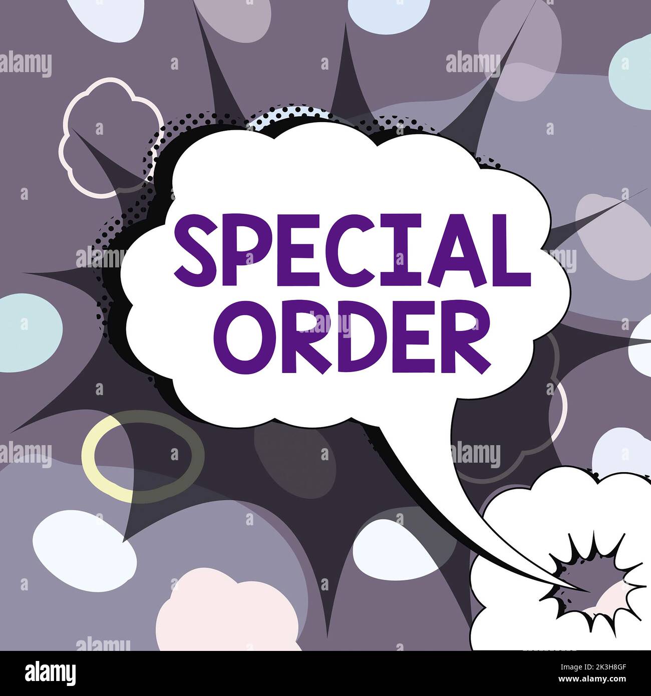 Text sign showing Special Order. Business idea Specific Item Requested ...
