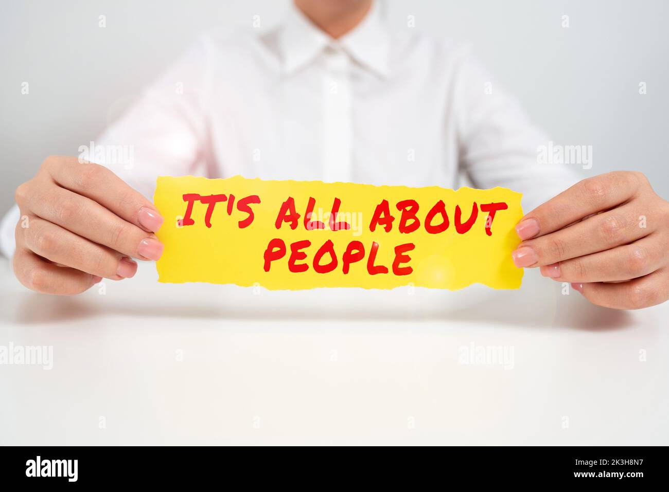 Text sign showing It S Is All About People. Business showcase Public ...