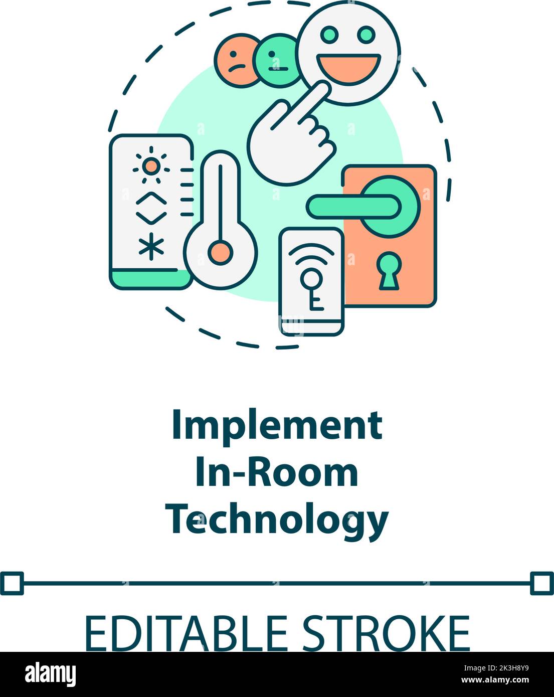 Implement in-room technology concept icon Stock Vector Image & Art - Alamy
