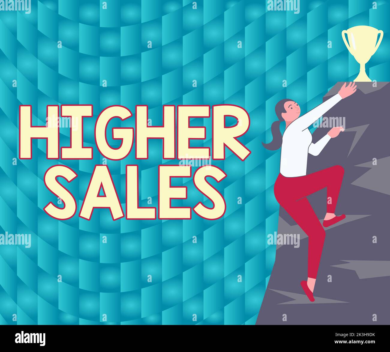 Text sign showing Higher Sales. Word Written on The average sold ...