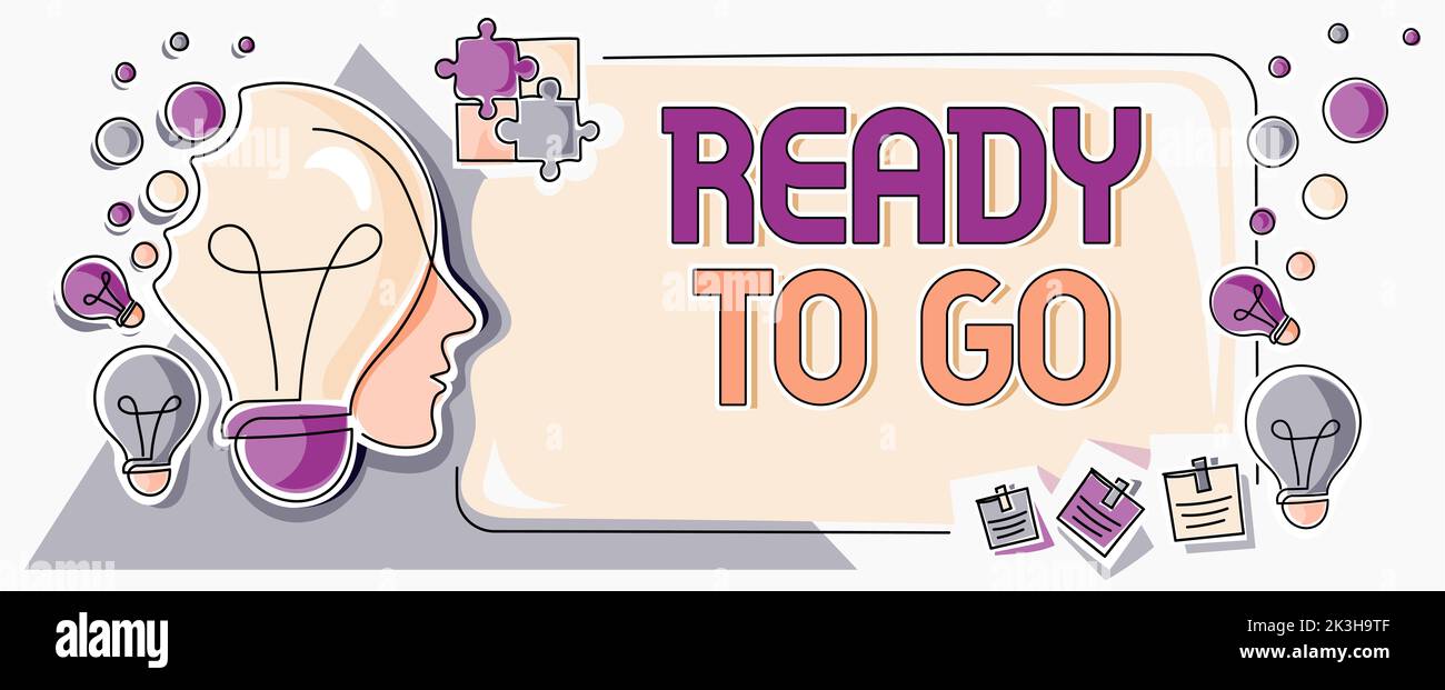 Conceptual caption Ready To Go, Concept meaning Are you prepared for ... Conceptual caption Ready To Go, Concept meaning Are you prepared for ...