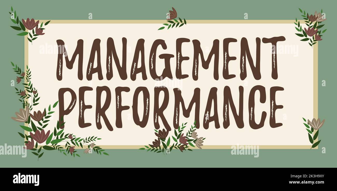 Hand writing sign Management Performance. Business approach feedback on ...