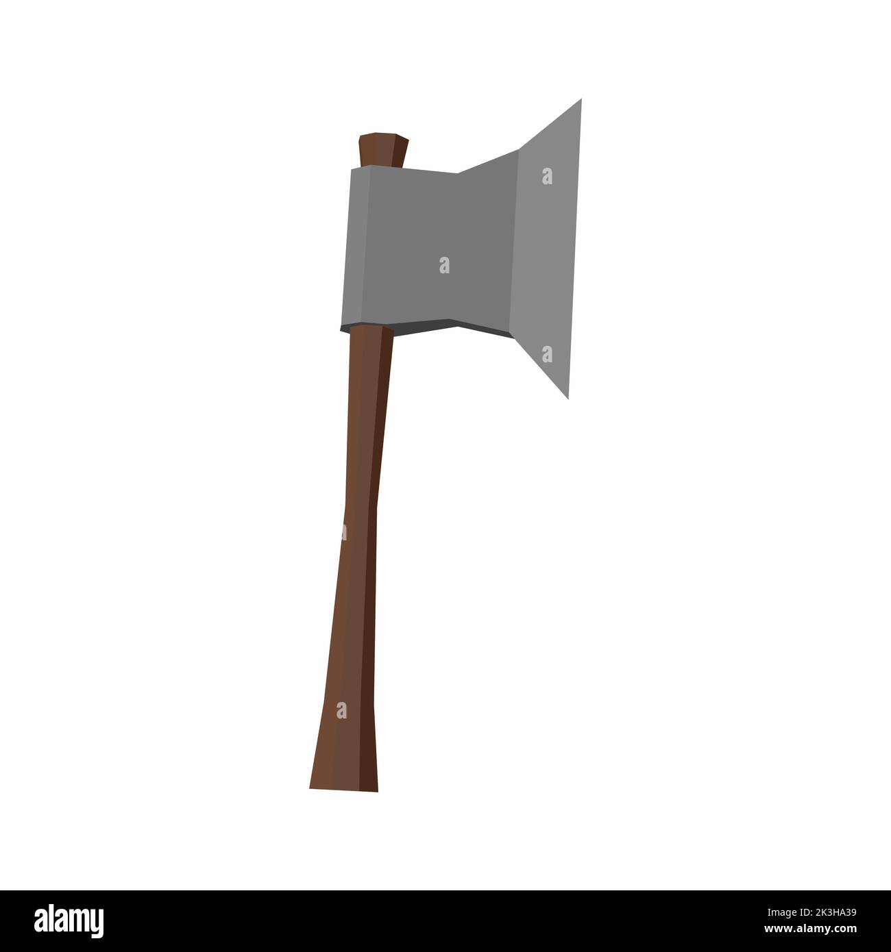 Vector Axe, Low poly axe isolated on a white background. Vector ...