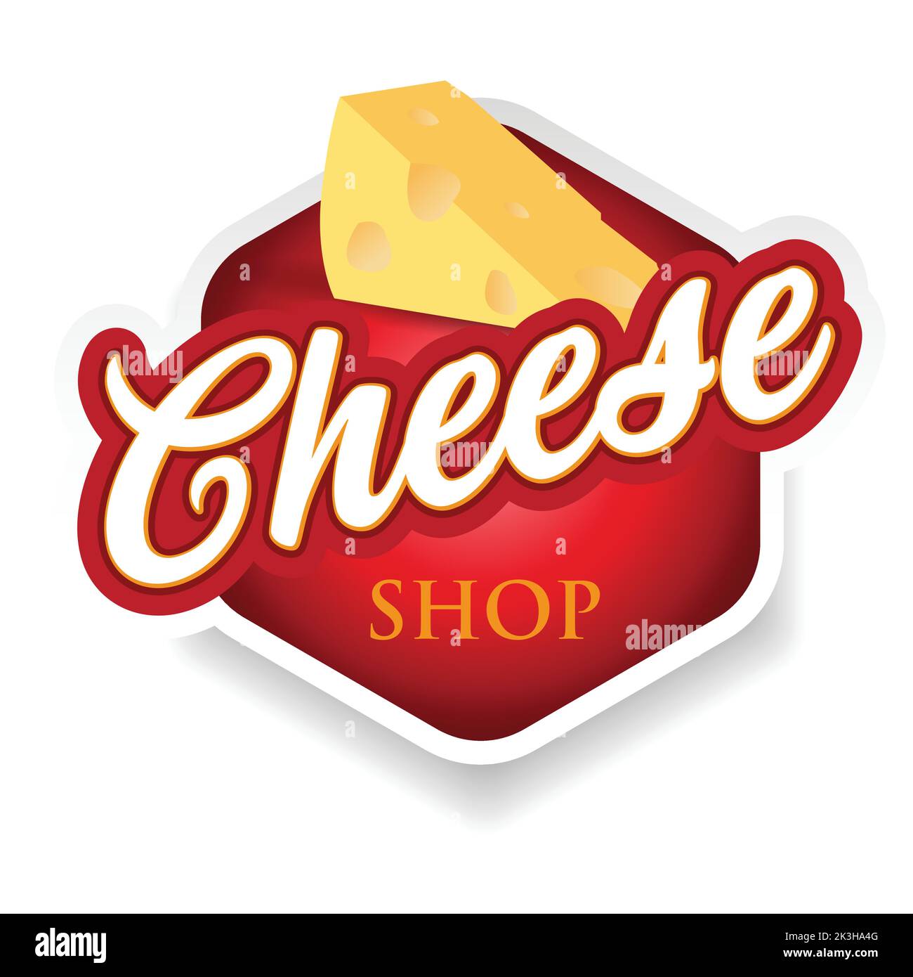 Cheese label lettering sign Stock Vector Image & Art - Alamy