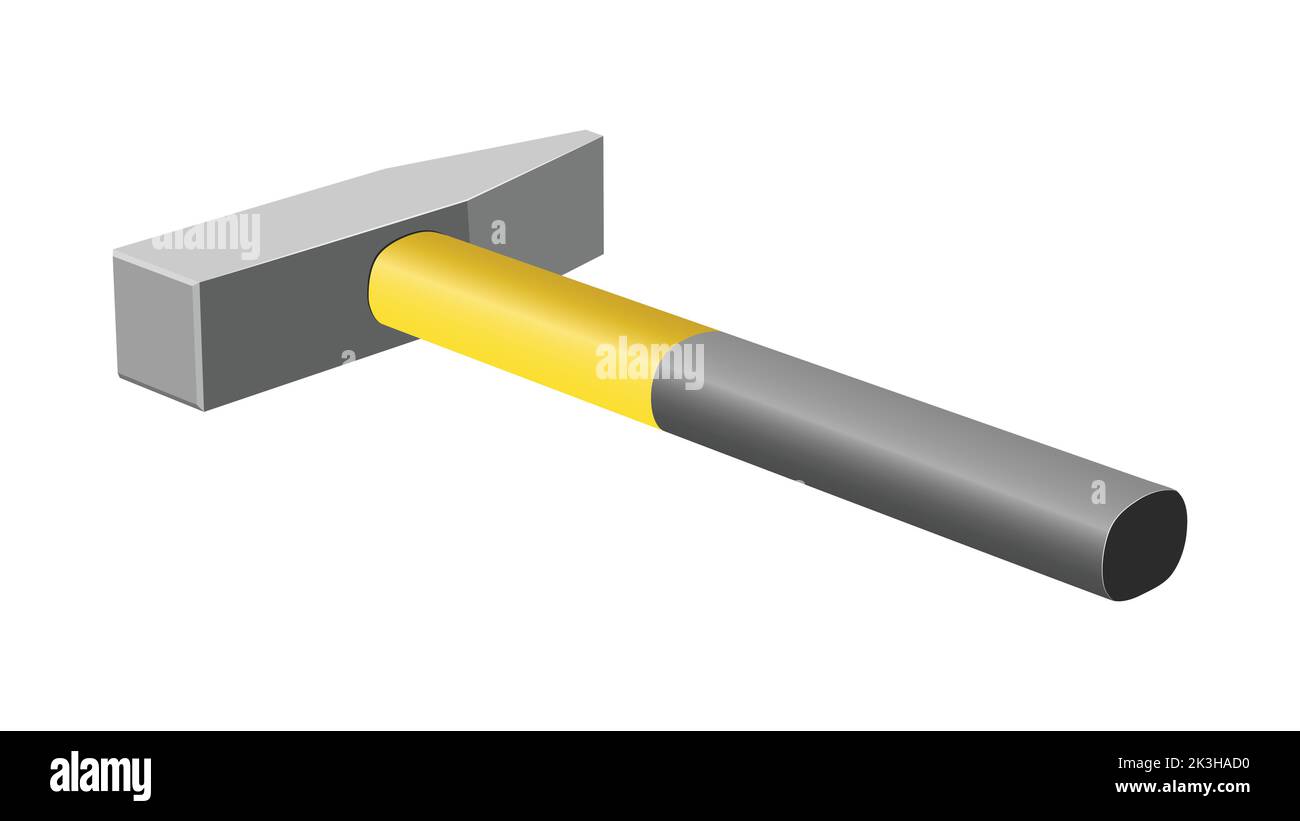 hammer isolated on white background, hammer vector illustration Stock ...